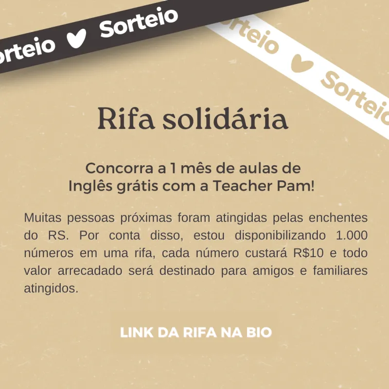 RIFA SOLIDÁRIA - TEACHER PAM