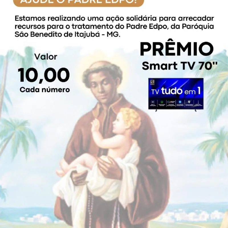 Um Gesto de Amor Pode te Dar uma Smart TV 70 Participe da Rifa